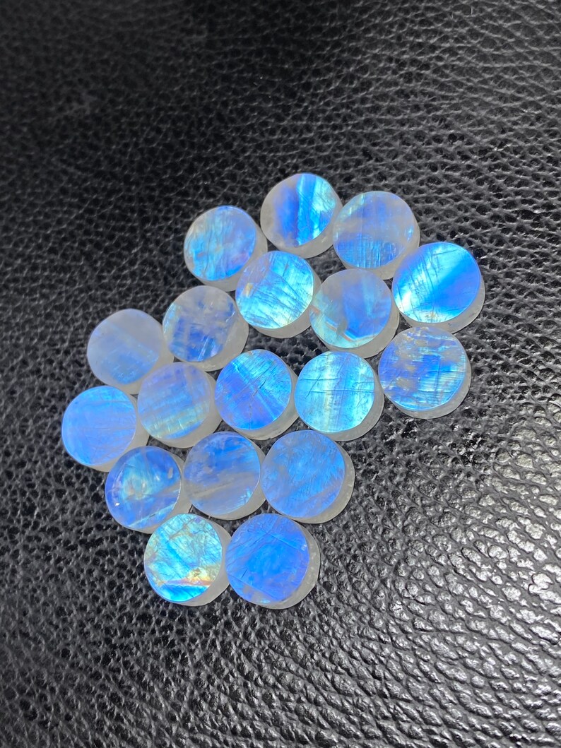 AAA Quality Rainbow Moonstone Both Side Flat Round Shape - Etsy
