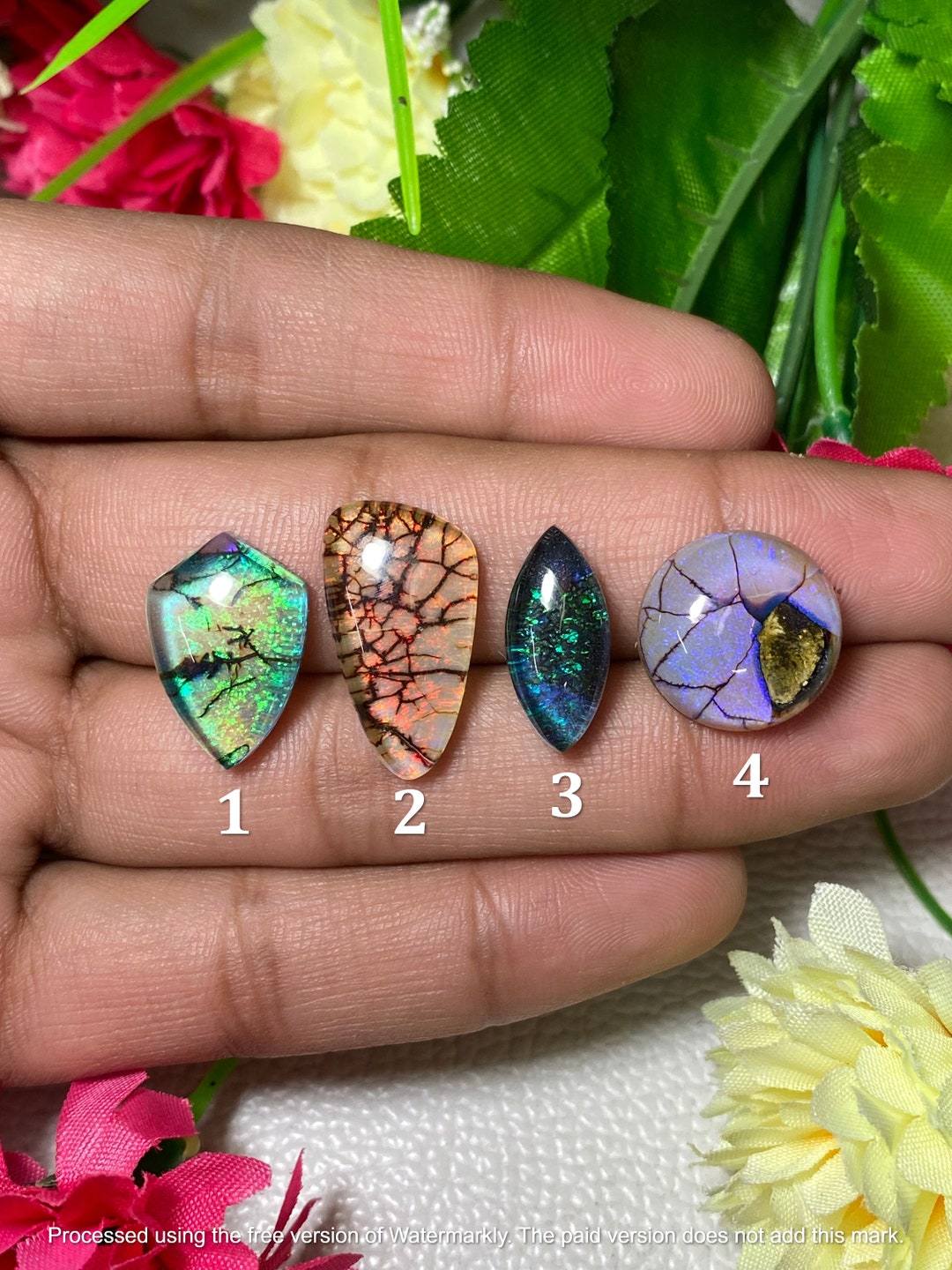 Very Rare Fire Monarch Opal Mix Shape Cabochon Hand Made - Etsy