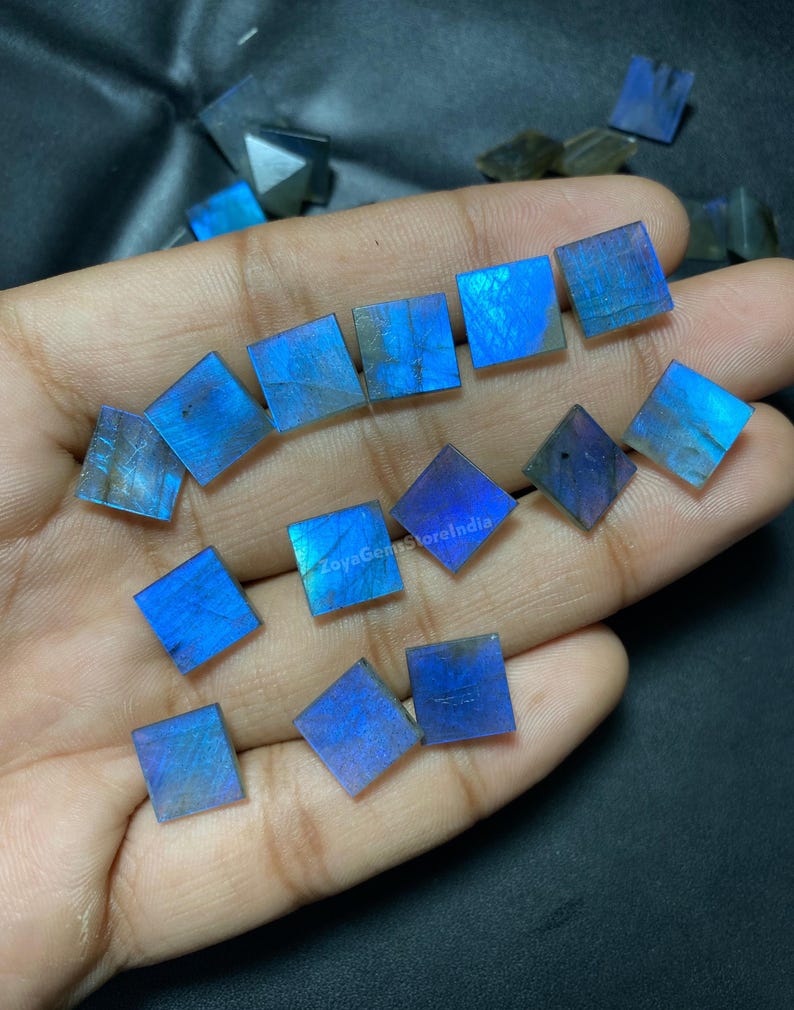 Blue Flash Labradorite Pyramid – Square Gemstone, 10-20 MM - Etsy