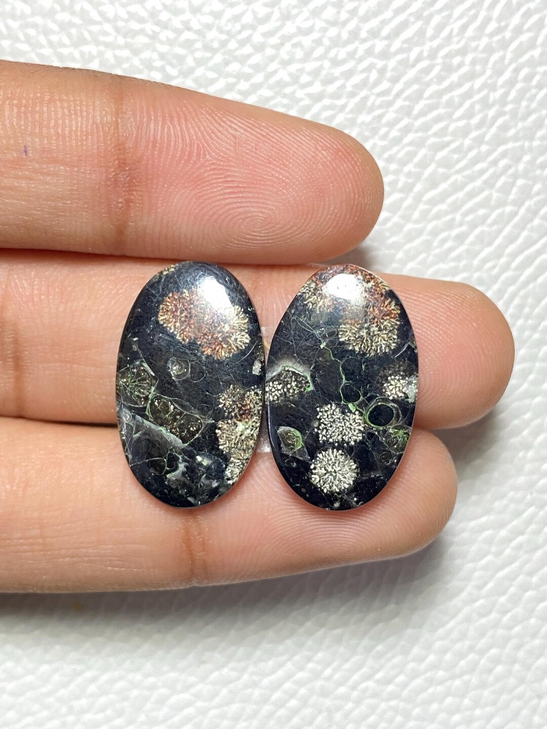 Matching Fire Firecracker Obsidian Pair Stone 14x23x4 MM Natural ...