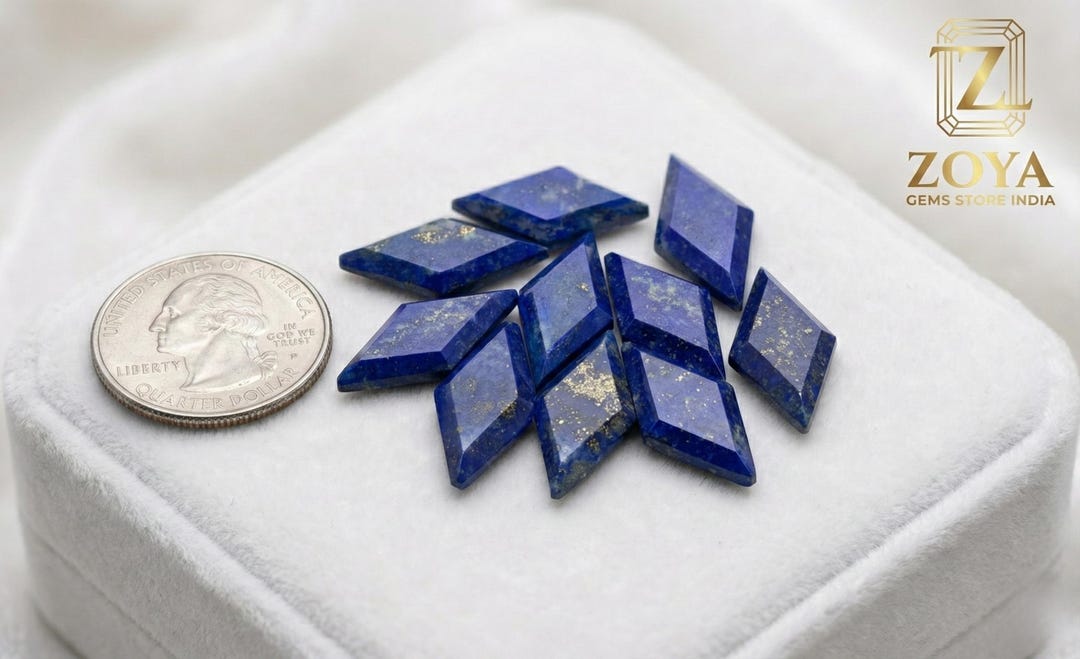 Fancy Lapis Lazuli Gemstone – Designer Cut, Vibrant Blue (7x14 - 10x20 ...