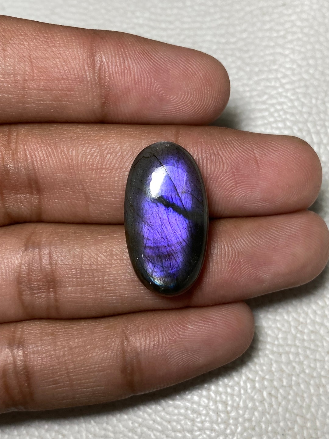 Top Quality ~ Purple Flashy ~ Labradorite Cabochon ~ Size- 14.50x26 ...