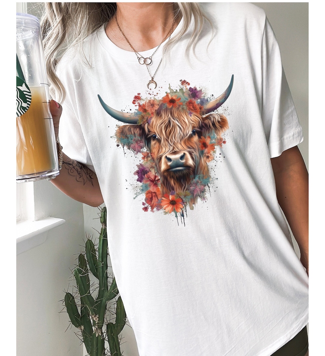 Highland Cow T-shirt, Highland Cow Shirt, Cow Shirt, Highland Cowtee ...