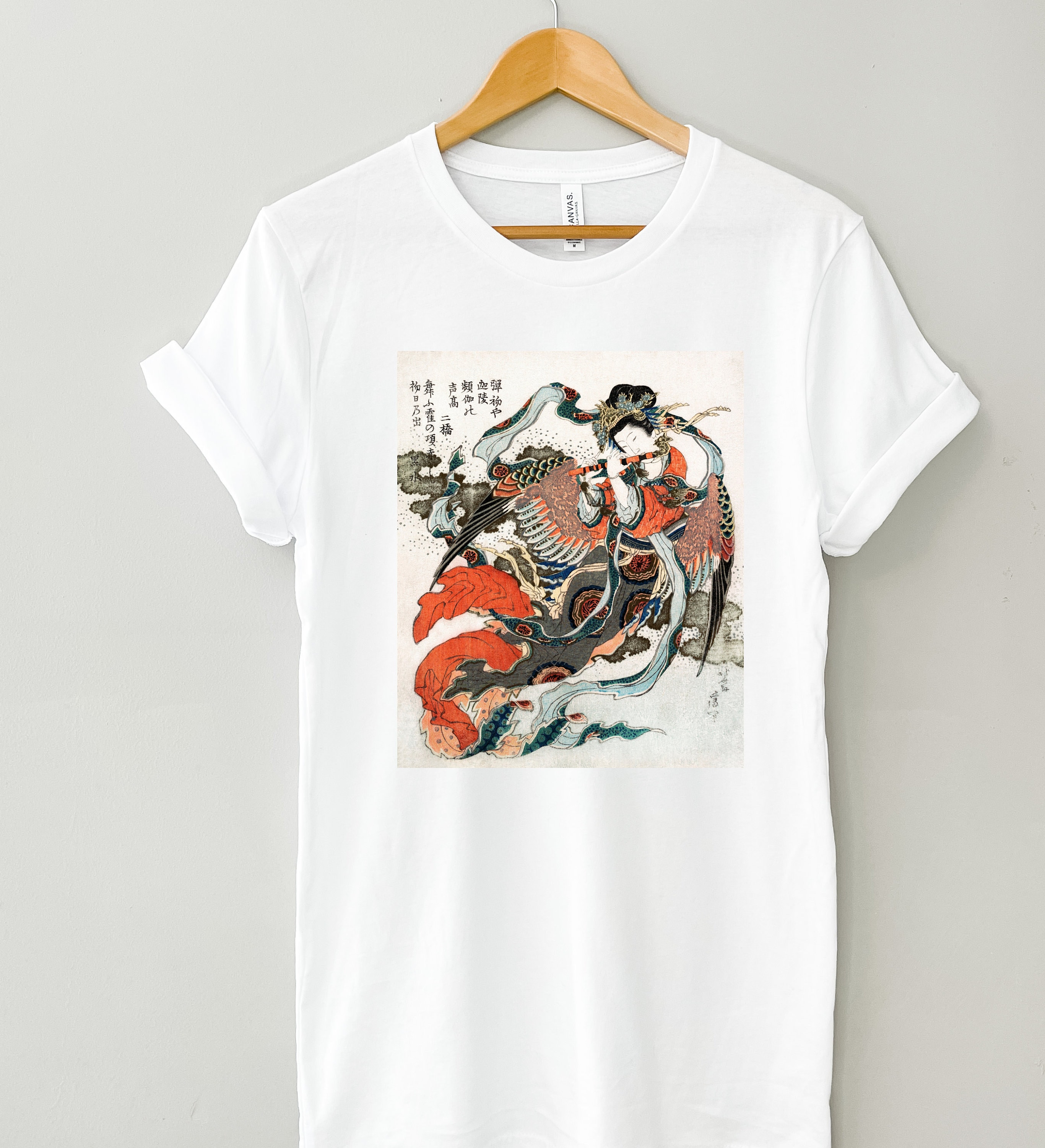 Hokusai Japanese Woman Vintage Ukiyo-e Style T-shirt, Japanese Art T ...