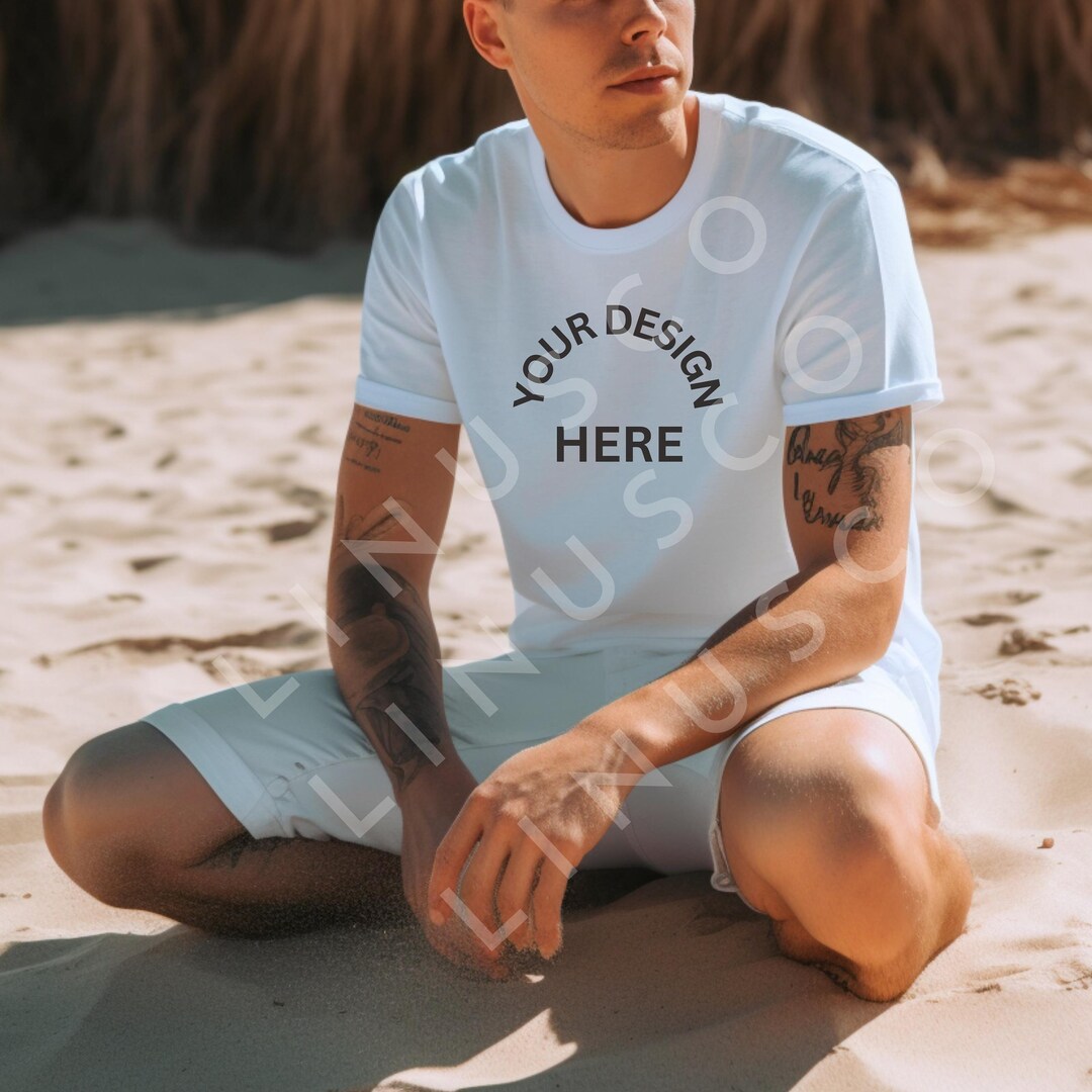 Male Model Mockup, Mens Mockup, Bella Canvas 3001 Mockup Male, Male ...