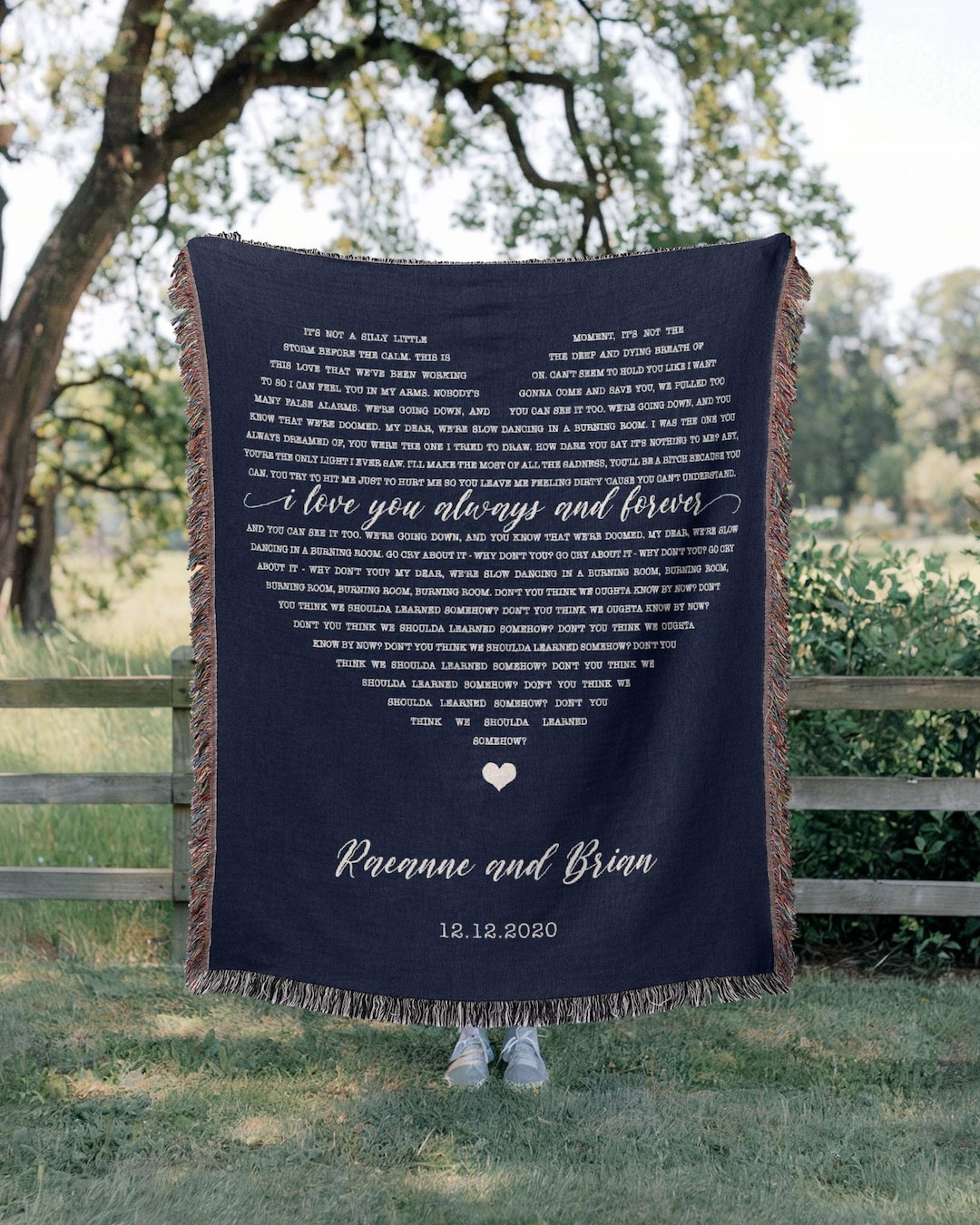 Custom Wedding Song Blanket – Personalized Cotton Anniversary Gift - Etsy