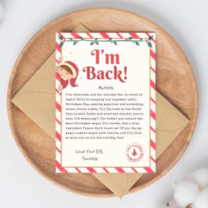 Editable Elf First Time Arrival Letter Elf I'm Back Letter and Goodbye ...