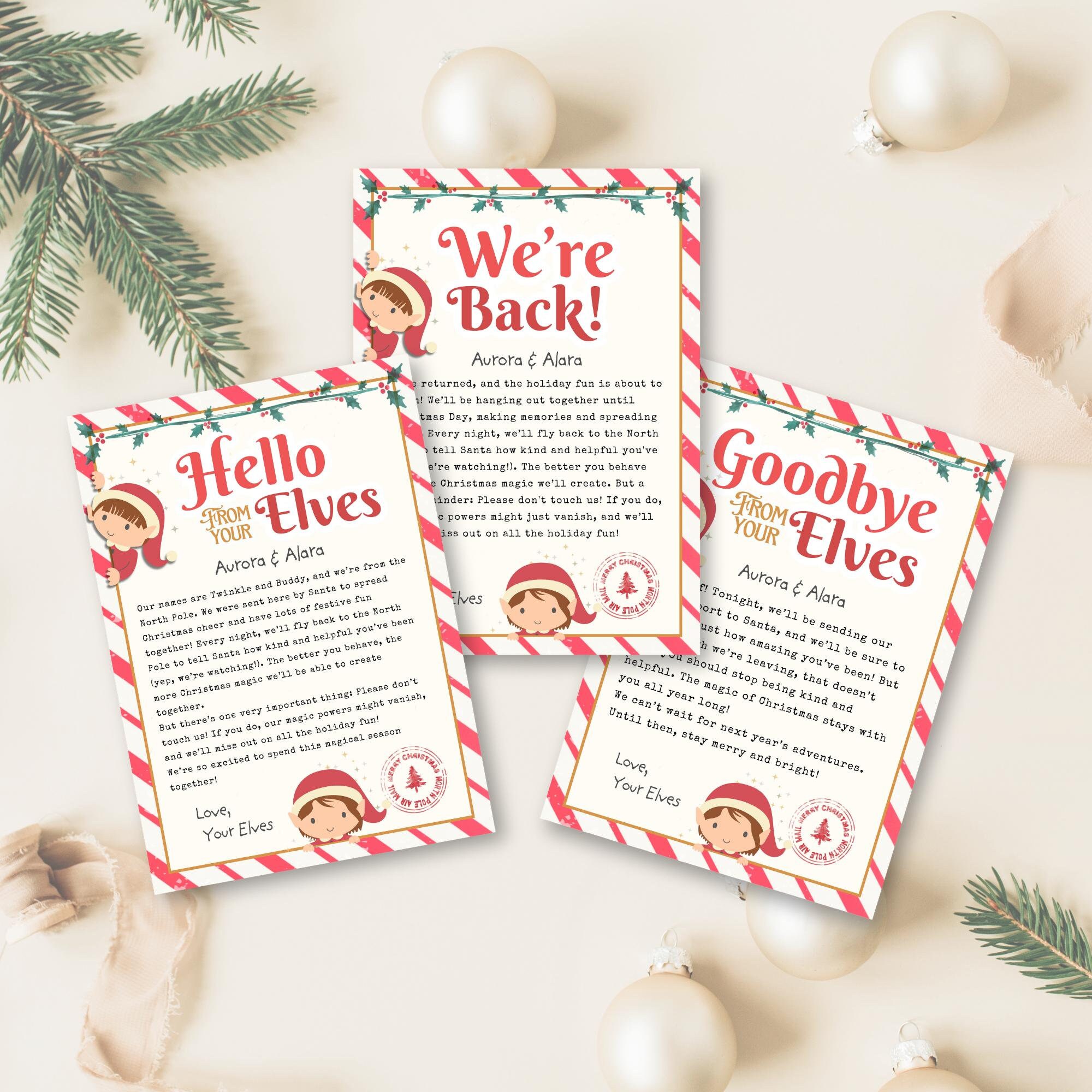 Editable Elf Arrival Letter Elf Return Letter Christmas Elves Hello and ...