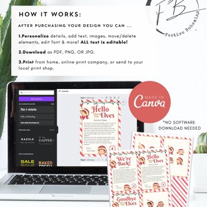 Editable Elf Arrival Letter Elf Return Letter Christmas Elves Hello and ...