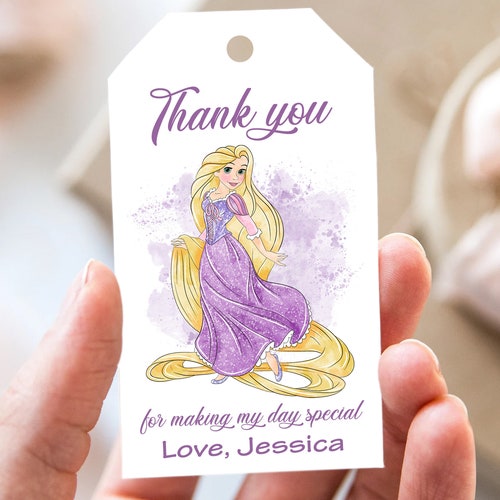 Tangled Favor Bag Tags Printable Rapunzel Birthday Party - Etsy