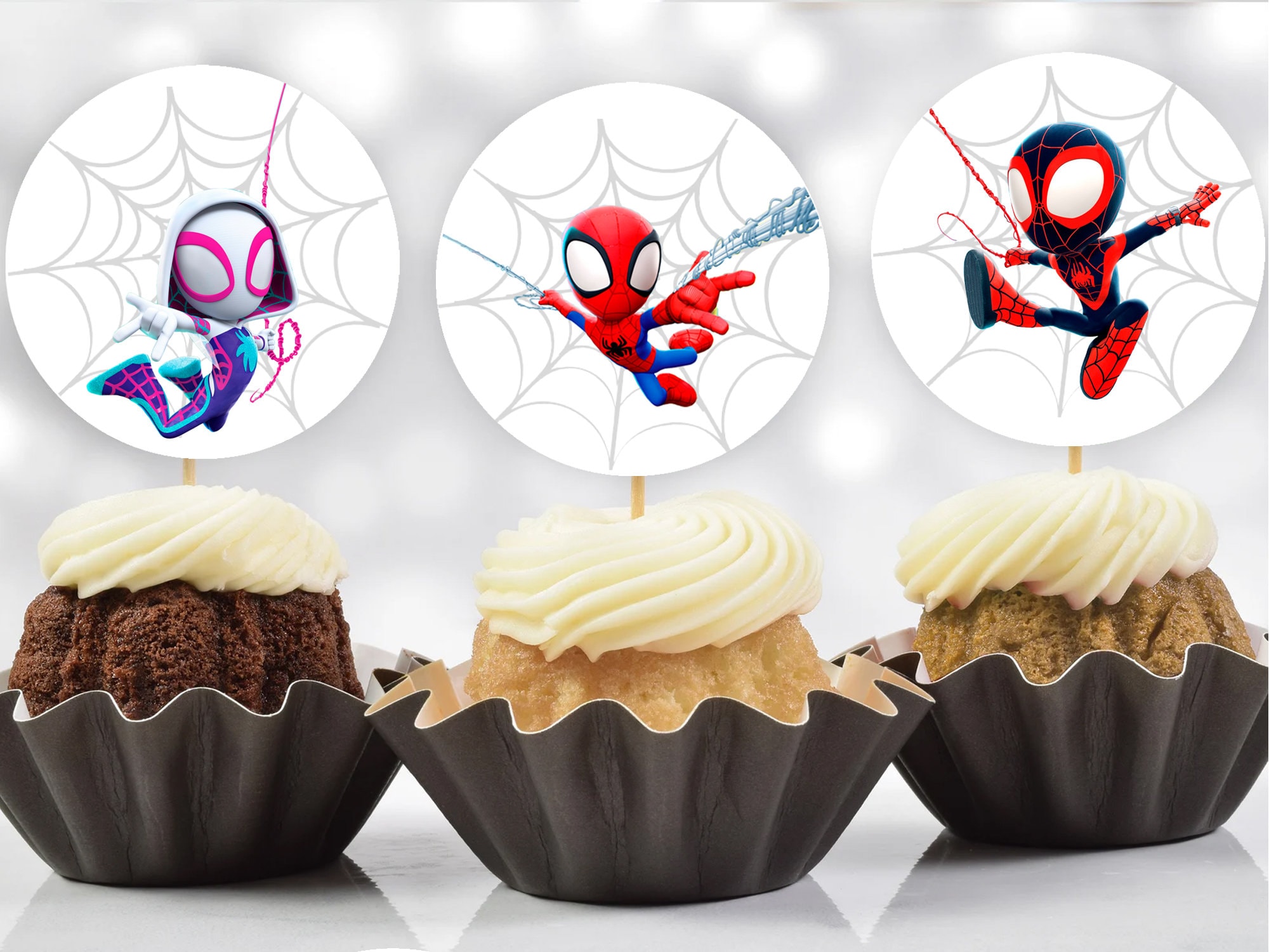 Spidey and His Amazing Friends Cupcake Toppers Birthday - Etsy UK