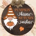 Fall Gnome SVG Laser Cut Files Fall Door Sign Round Wood Sign Pumpkin ...