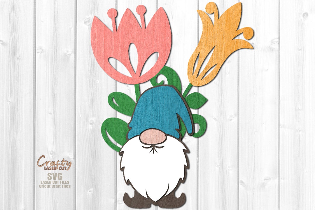 Spring Gnome SVG - Glowforge Files - Laser Cut Files - CNC Files ...