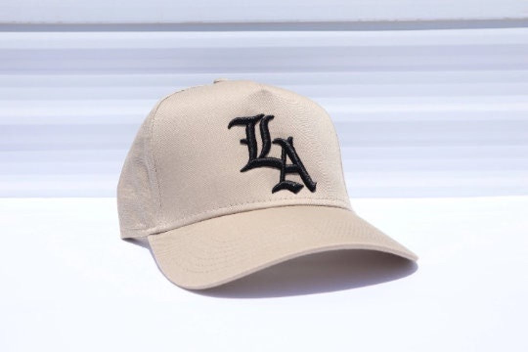 New Embroidered Raised LA Logo Hat Tan Snapback Hat - Etsy