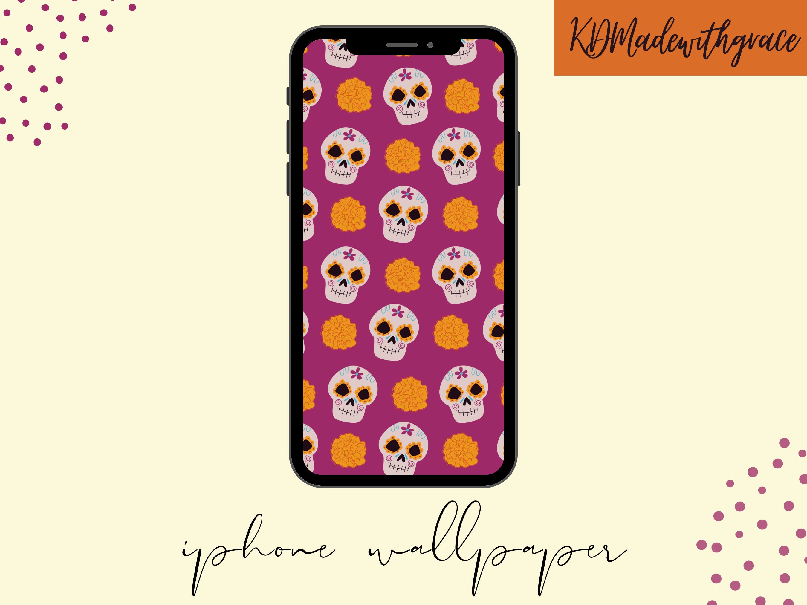 Sugar Skull Iphone Background