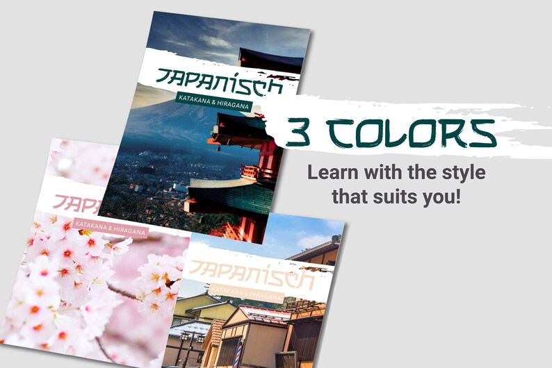 Japanese Learn Easy Hiragana & Katakana Characters Learning Beginner ...