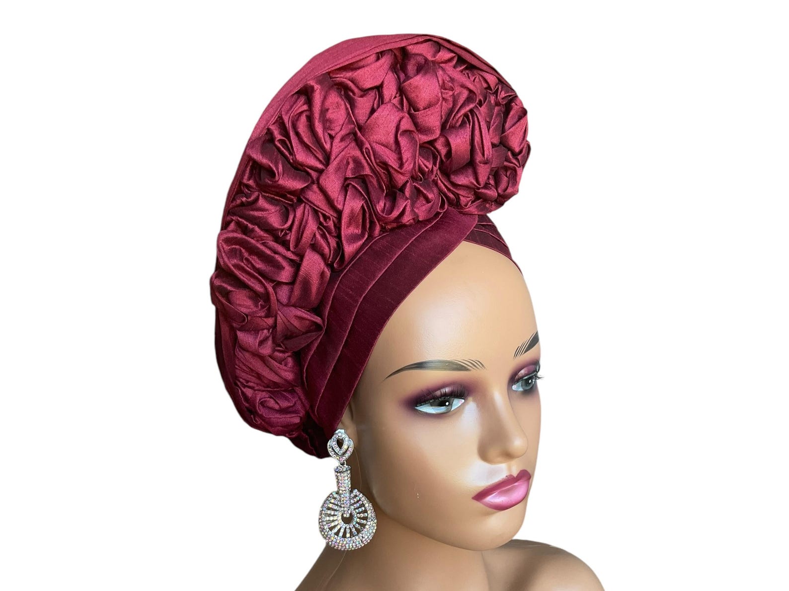 Raw Silk Autogele: Pre-tied Turban Head Wrap for Women - Etsy