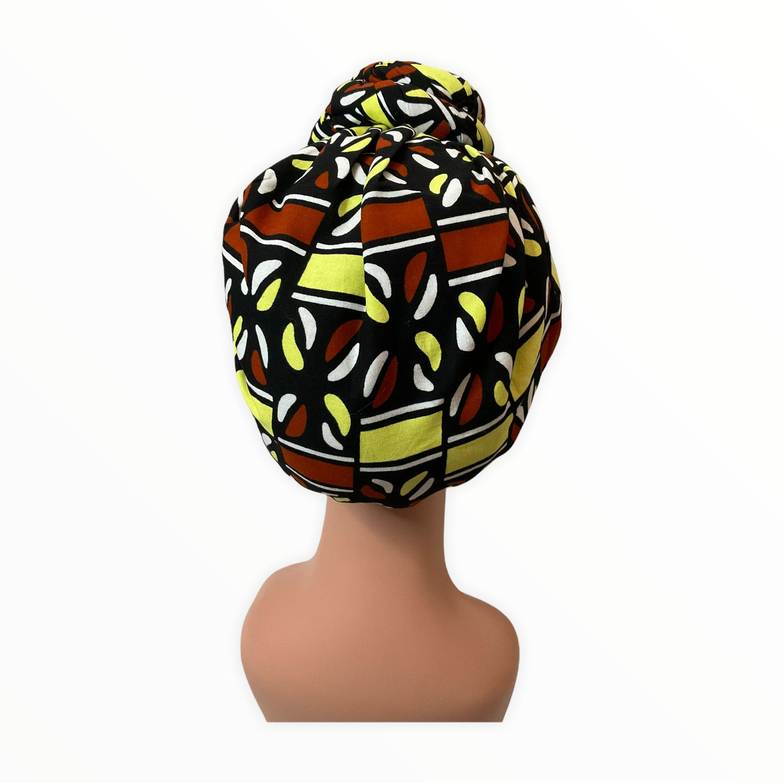 Satin Lined Ankara Turban Pre Tied Satin Lined African Ankara Etsy Uk