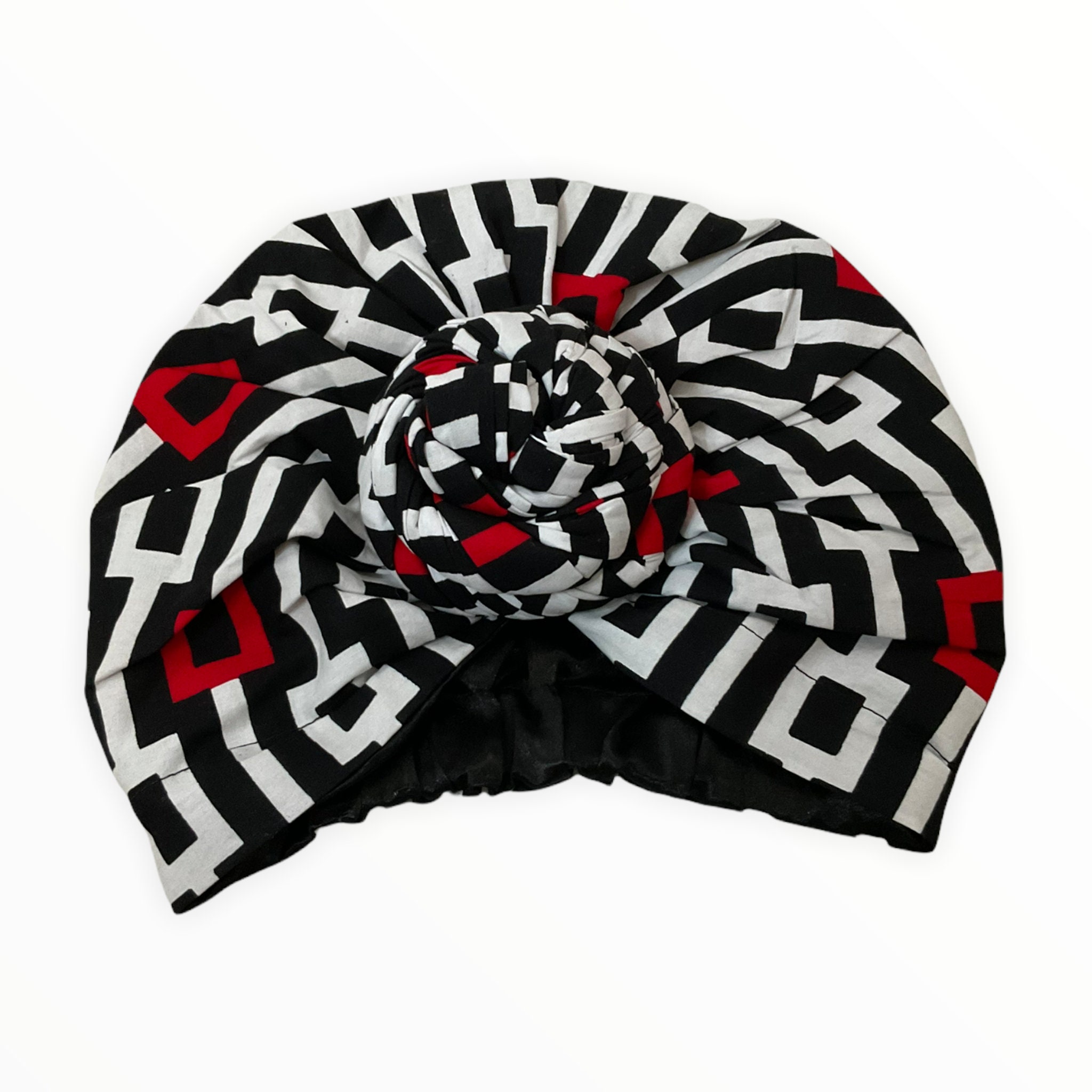 Satin Lined Ankara Turban Pre Tied Satin Lined African Ankara Etsy Uk