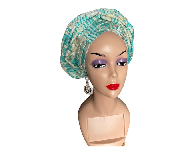 African Autogele for Women, Nigerian Traditional Bridal Aso Oke Hats ...