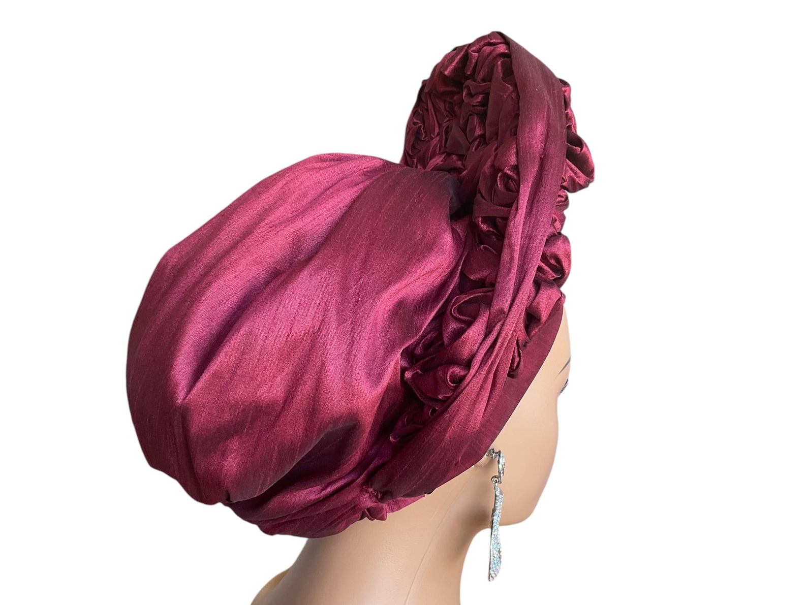 Raw Silk Autogele: Pre-tied Turban Head Wrap for Women - Etsy