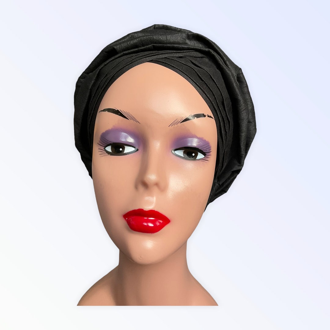 Auto Gele Ready to Wear Dupion Raw Silk Auto Gele, Women Pre-tied ...