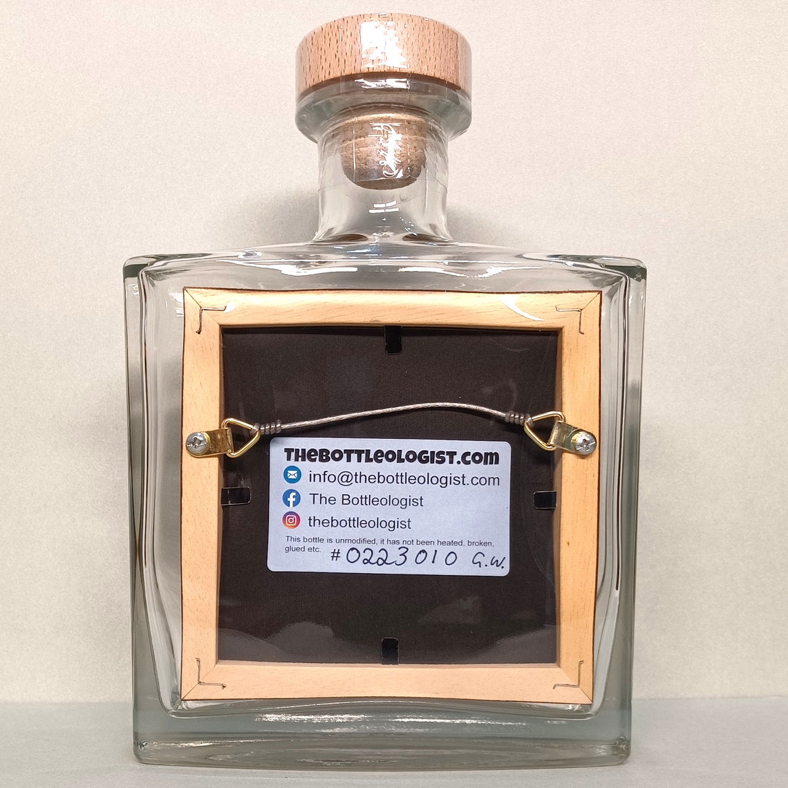 Droste Impossible Bottle, Collectable Art, Fathers Day, the Person That Has Everything, Man Cave ...