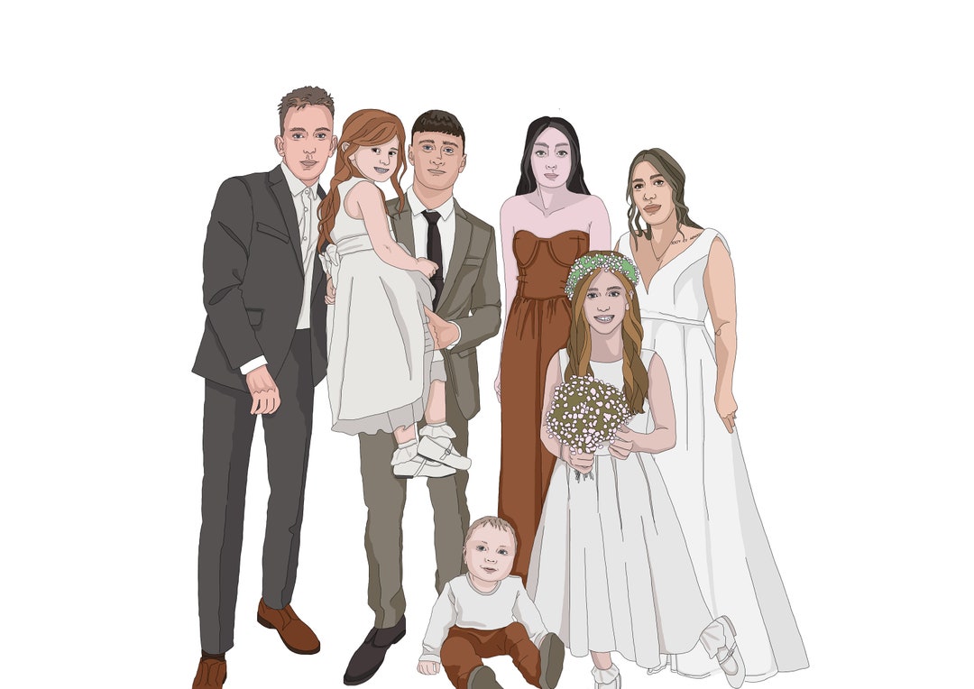 Custom Comic Book Style Portrait Family DIGITAL ONLY - Etsy