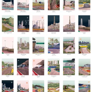 Formula One Race Track Location Print A6, A5, A4, A3 - Etsy