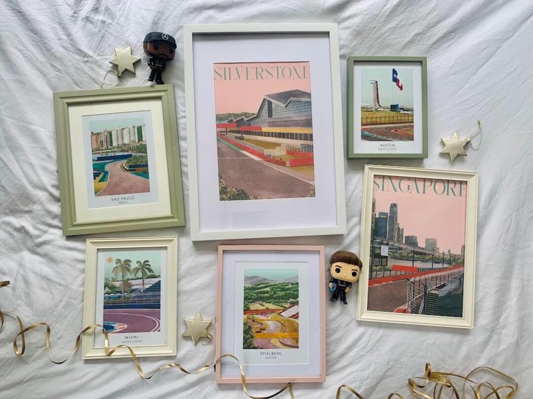 Formula One Race Track Location Print A6, A5, A4, A3 - Etsy