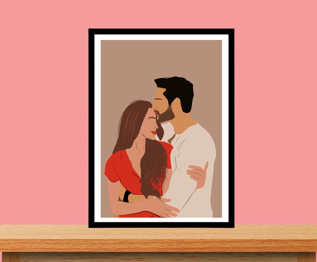 Faceless Portrait. Custom Digital Faceless Portrait, Custom Minimalist ...