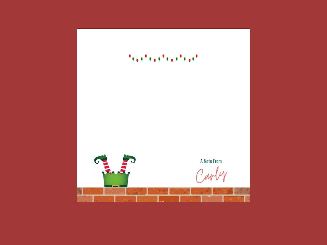 Personalized Christmas Sticky Notepad, Custom Name Christmas Post-it ...