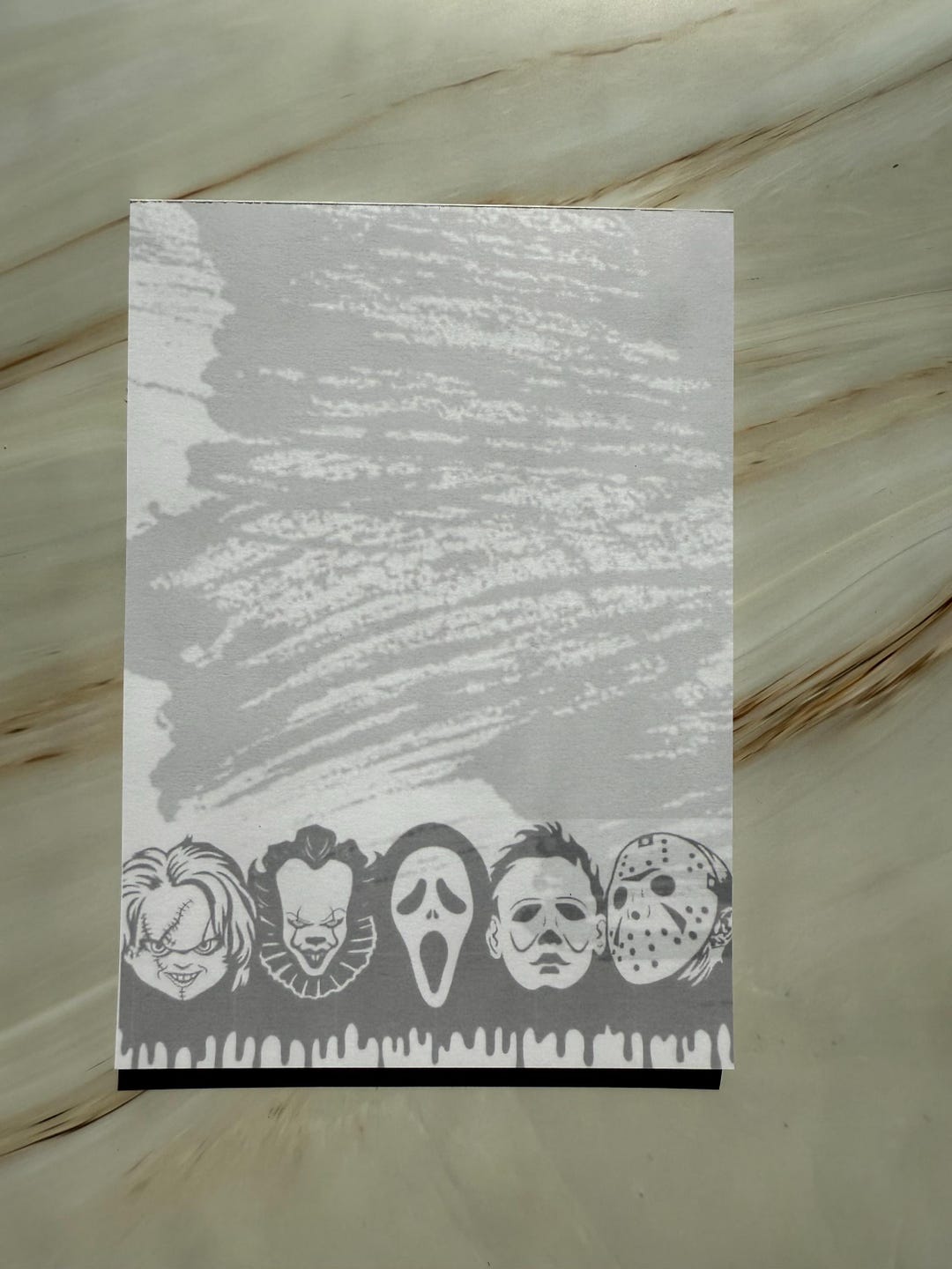 A5 Notepad With Cult Horror Movie Motifs, Handmade, Tear-off Sheets ...