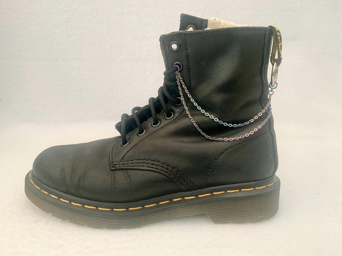 Rainbow Dr Martens Wrap Chains | Stainless Steel Rainbow Chain | DM ...