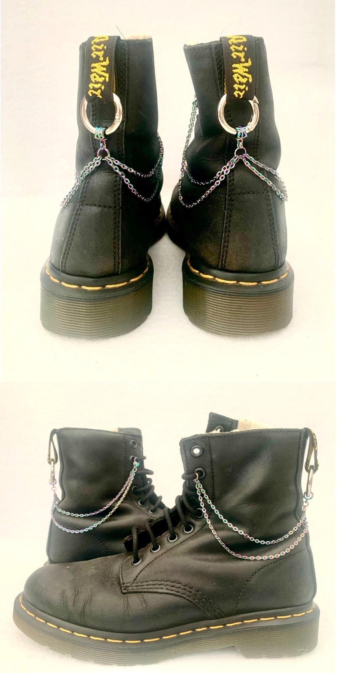 Rainbow Dr Martens Wrap Chains | Stainless Steel Rainbow Chain | DM ...