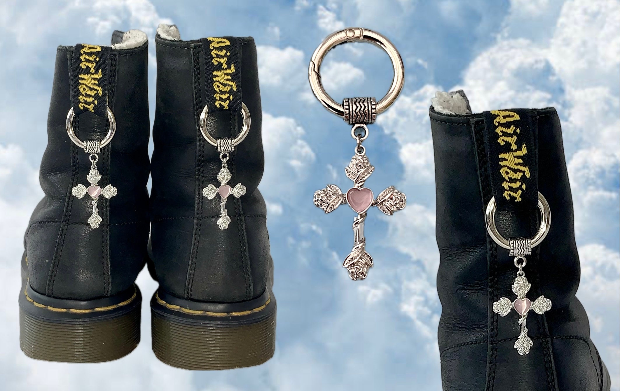 Dr Martens Cross Charms | Crucifix 3 Styles | Doc Charms | DM Boot Shoe ...