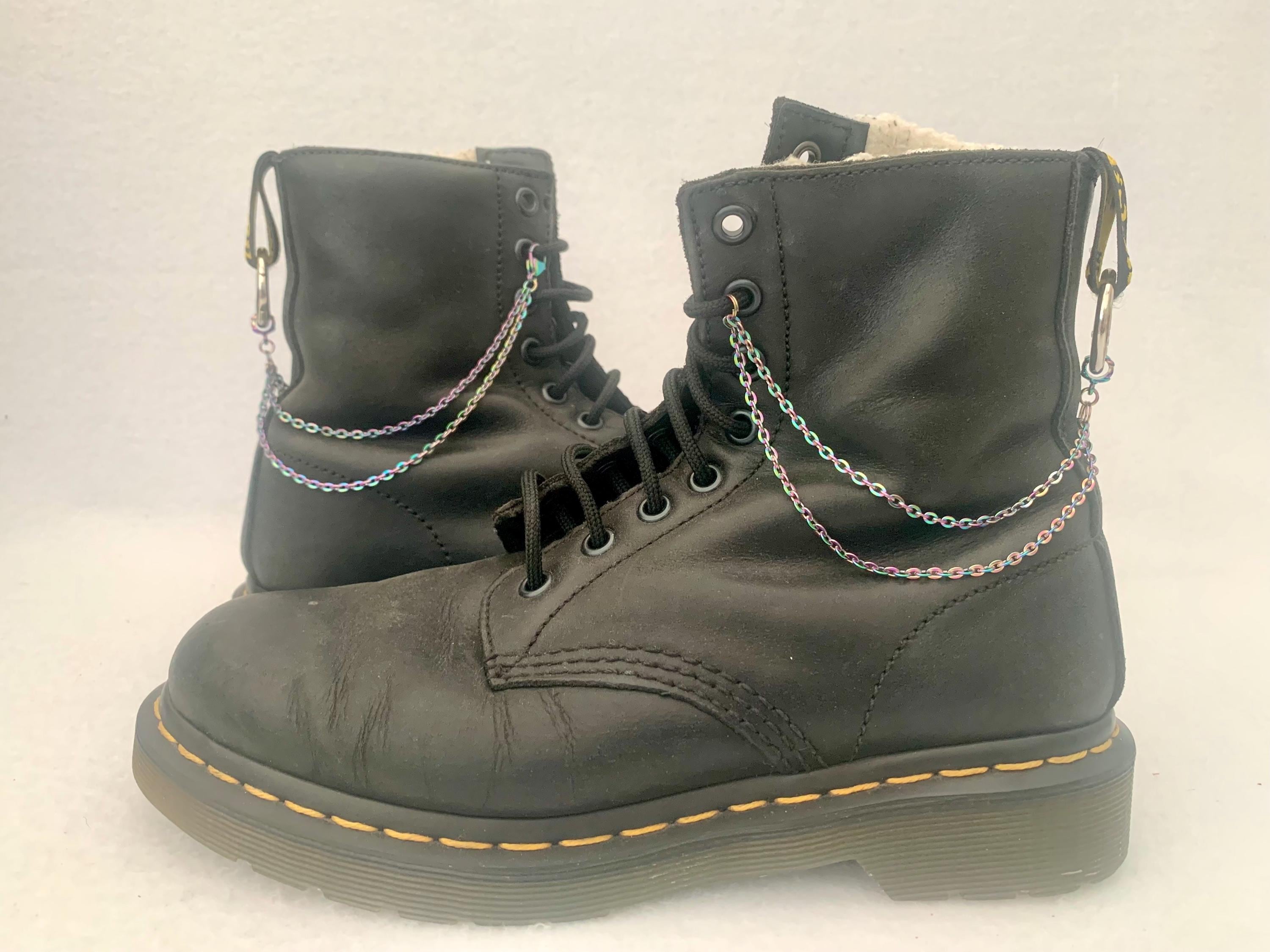 Rainbow Dr Martens Wrap Chains | Stainless Steel Rainbow Chain | DM ...
