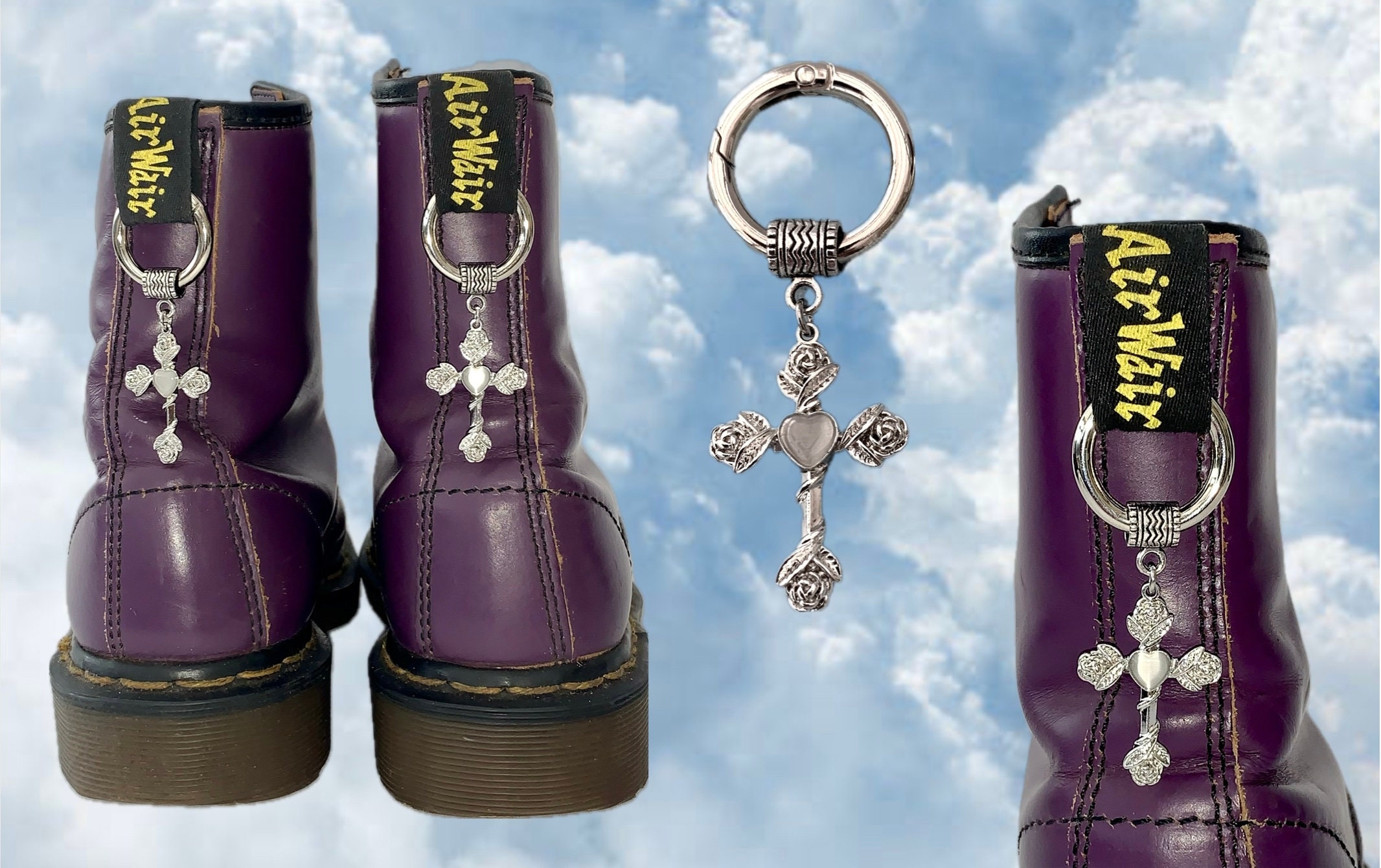 Dr Martens Cross Charms | Crucifix 3 Styles | Doc Charms | DM Boot Shoe ...