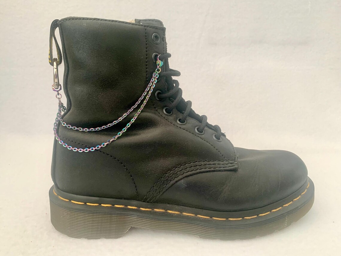 Rainbow Dr Martens Wrap Chains | Stainless Steel Rainbow Chain | DM ...