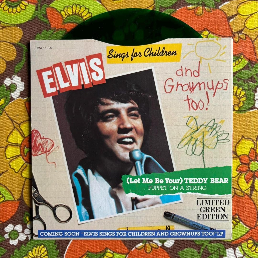 Elvis Presley Teddy Bear / Puppet on A String 7" 45 RPM Vinyl Record ...