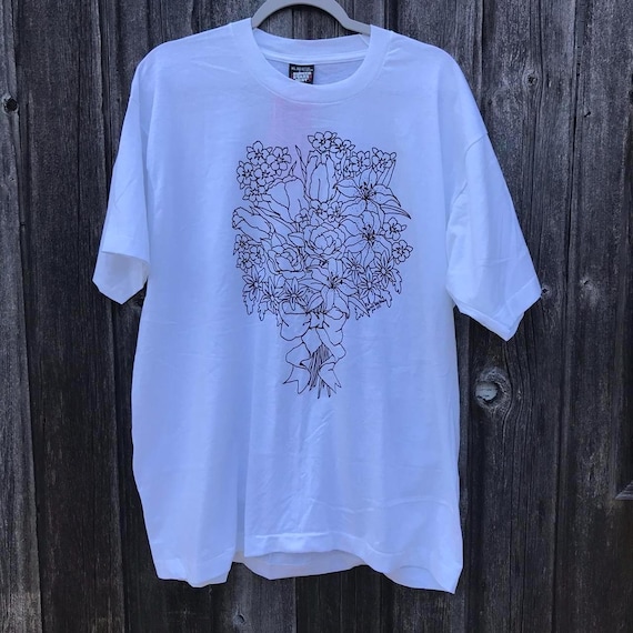 Vintage 90's NWT Flower Bouquet T-shirt Screen Stars XL - Etsy Vintage 90's NWT Flower Bouquet T-shirt Screen Stars XL - Etsy