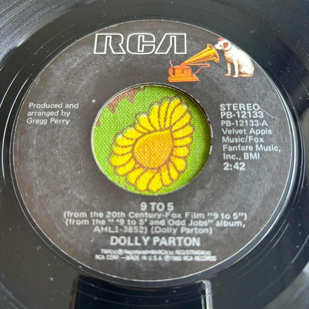 Dolly Parton 9 to 5 / Common Man 7" 45 RPM Vinyl Record G+ - Etsy