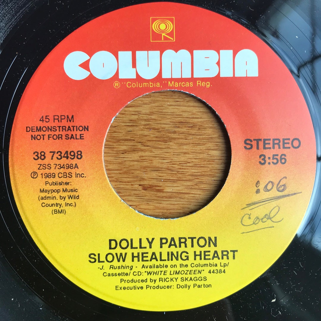 Dolly Parton Slow Healing Heart / (same) 7” 45 RPM Vinyl Record Promo ...