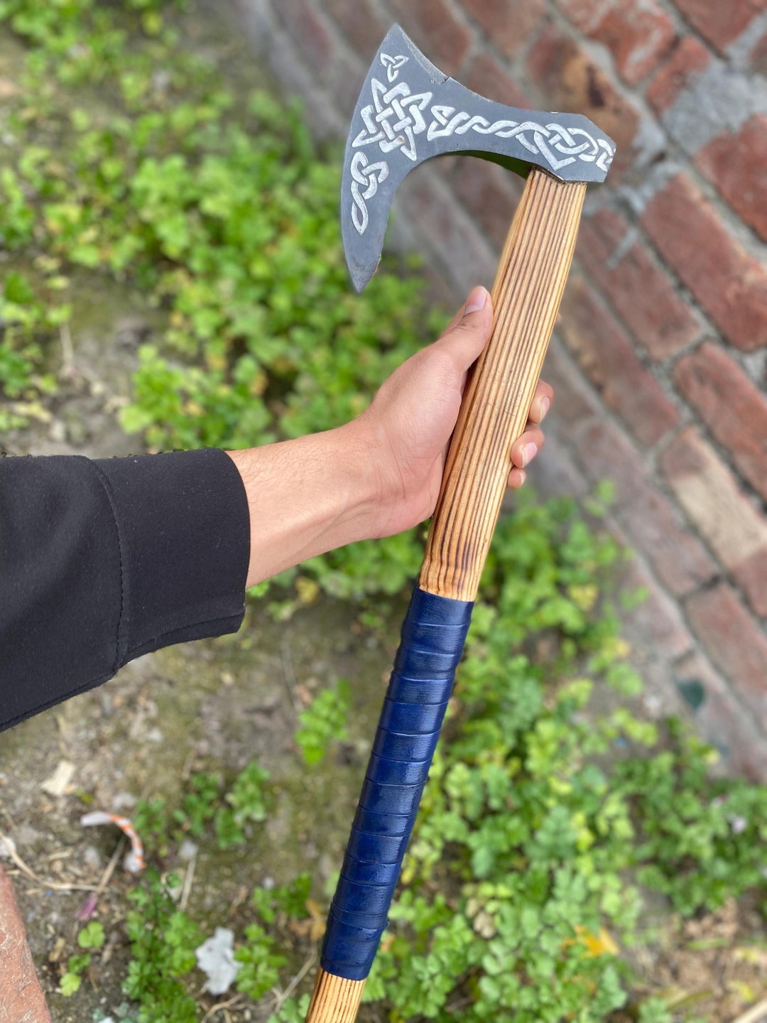 Celtic Axe Viking Axe Forged Camping Axe With Rose Wood Shaft, Viking ...