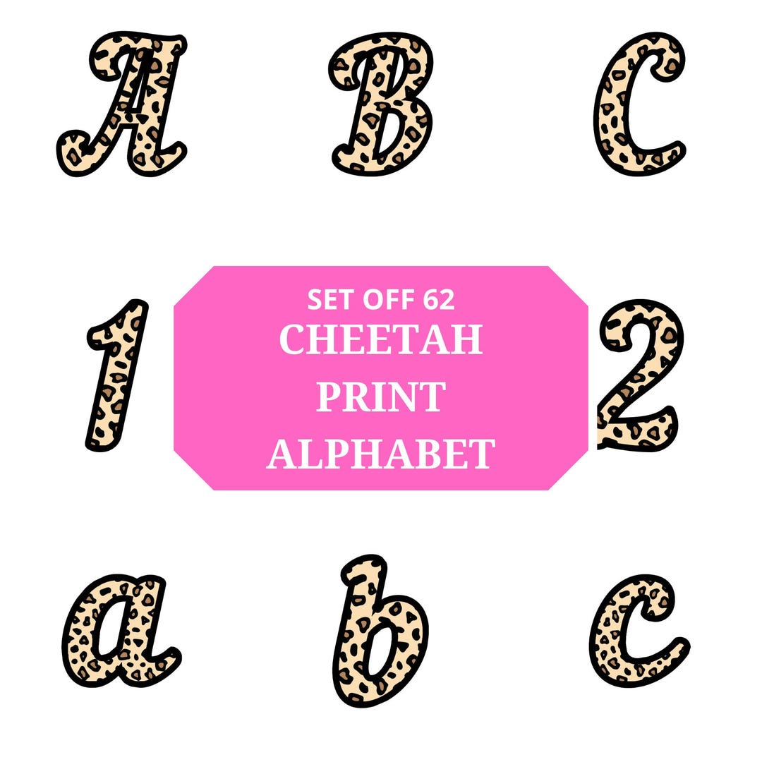 Cheetah Print Alphabet - Etsy