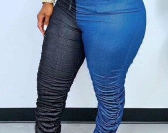 Two Color Jeans - Etsy