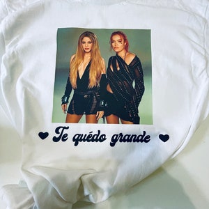 Karol G Shakira Tqg Shirt Black Lettering Te Quedo Grande Concert ...