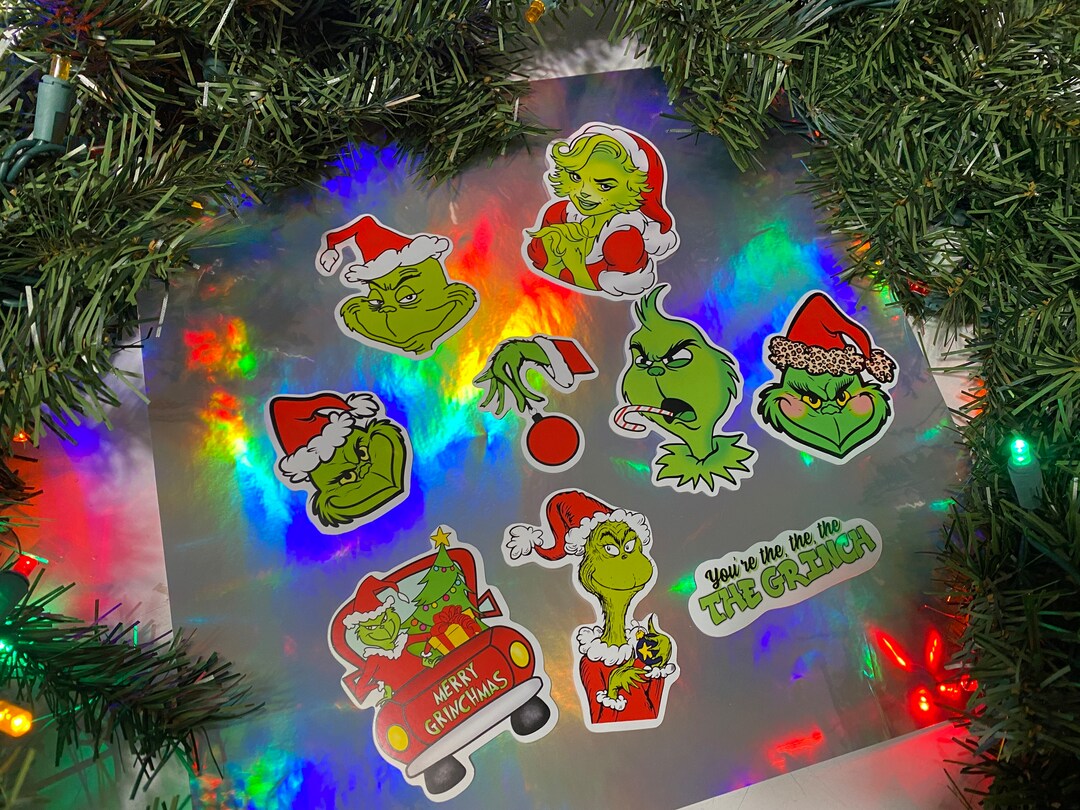 Grinch Grinchmas Christmas Sticker Bundle Laptops Tumblers Sweaters T ...