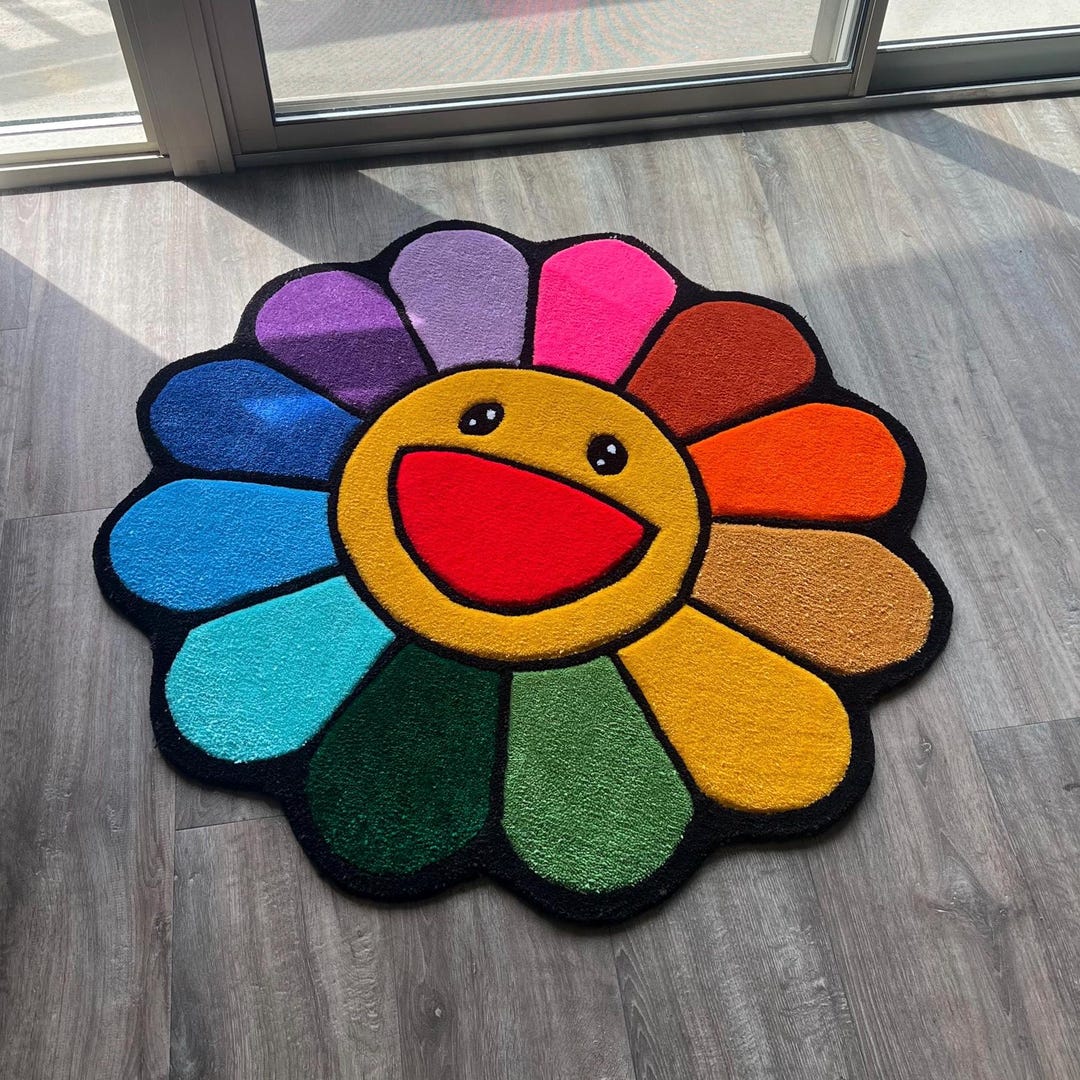 Murakami Flower Rug - Etsy