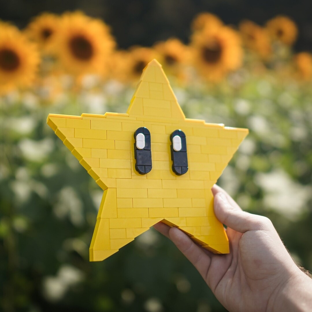 Yellow Star Sculpture Building Kit in LEGO® Bricks - Etsy